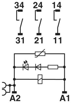 Rele de Interface RIF-4-RPT-LV-120AC/3x1 Phoenix-Contact-2903274 ...